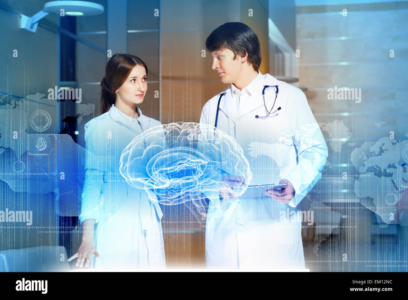 Woman nervous doctors hi-res stock photography and images - Alamy