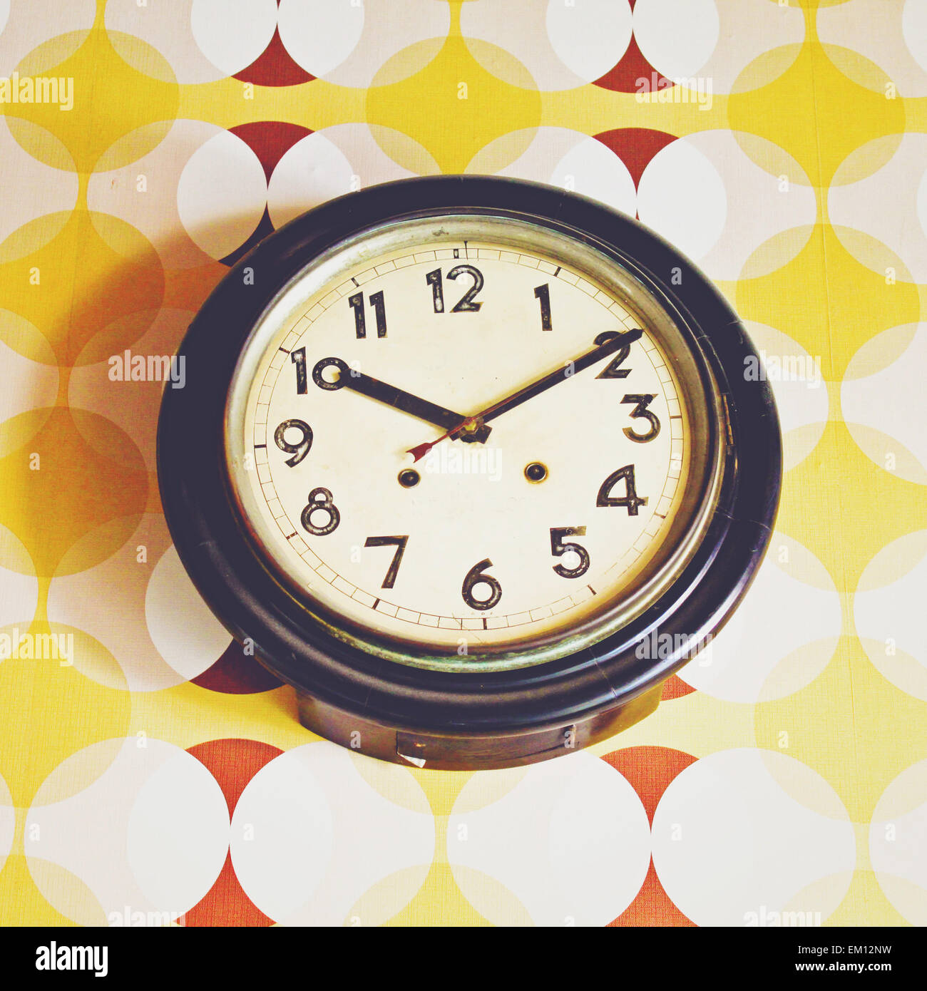 Vintage wall clock Stock Photo - Alamy
