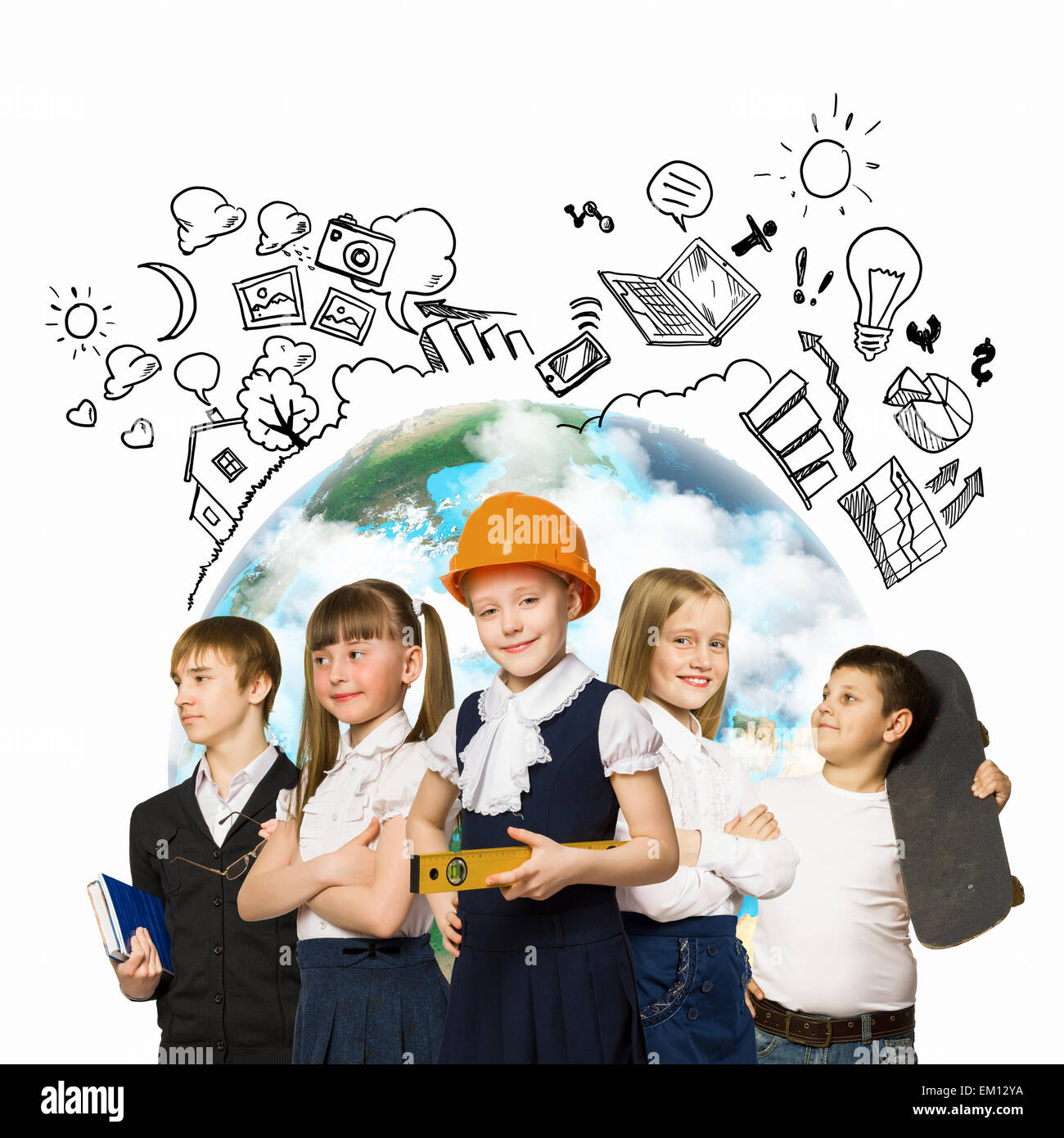 Group of kids Stock Photo - Alamy