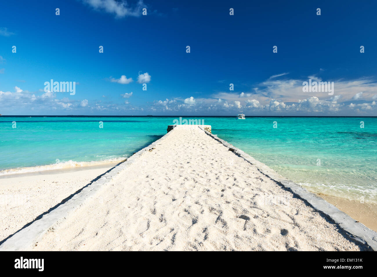 Beautiful beach with jetty Stock Photo - Alamy