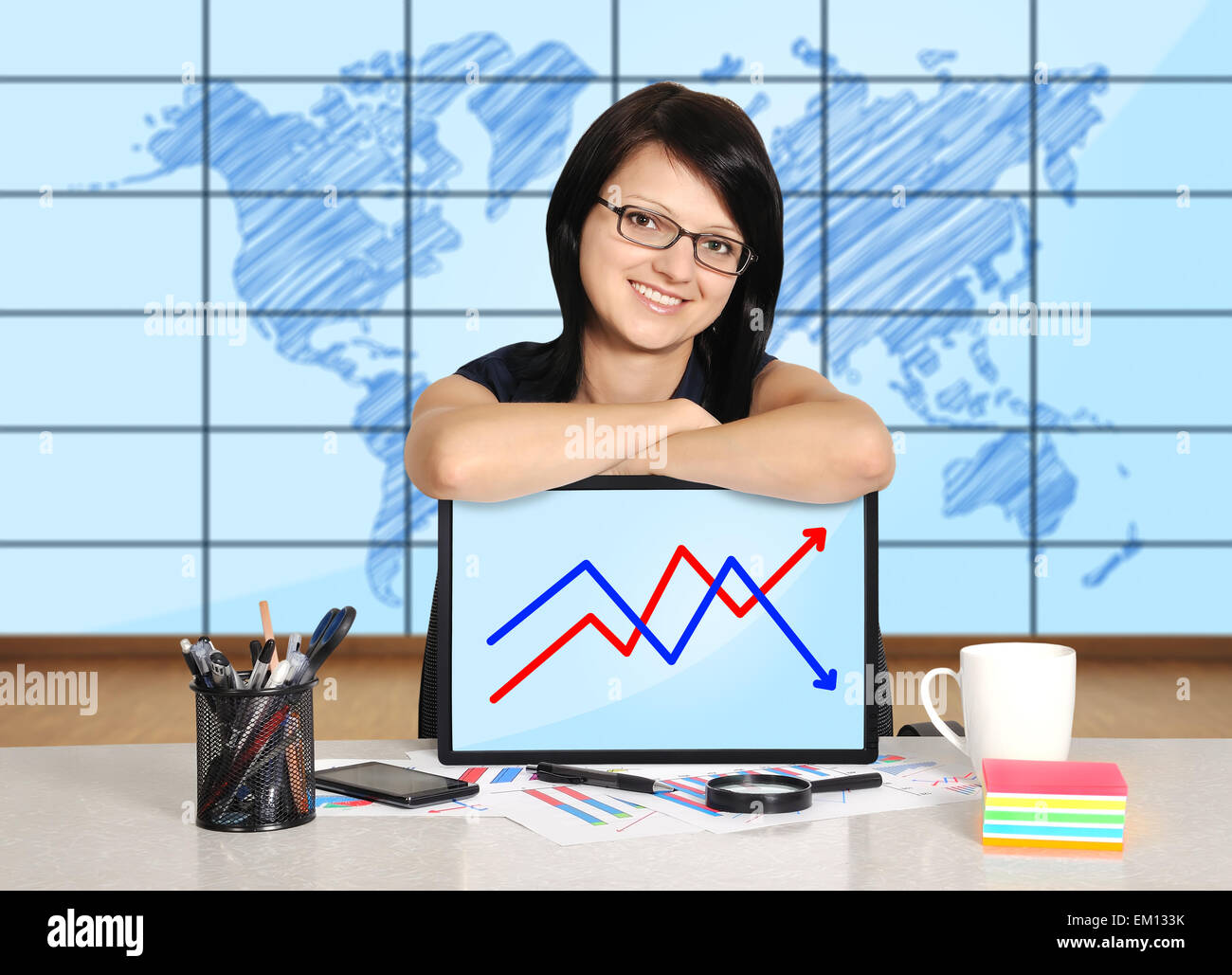 woman with tablet Stock Photo - Alamy