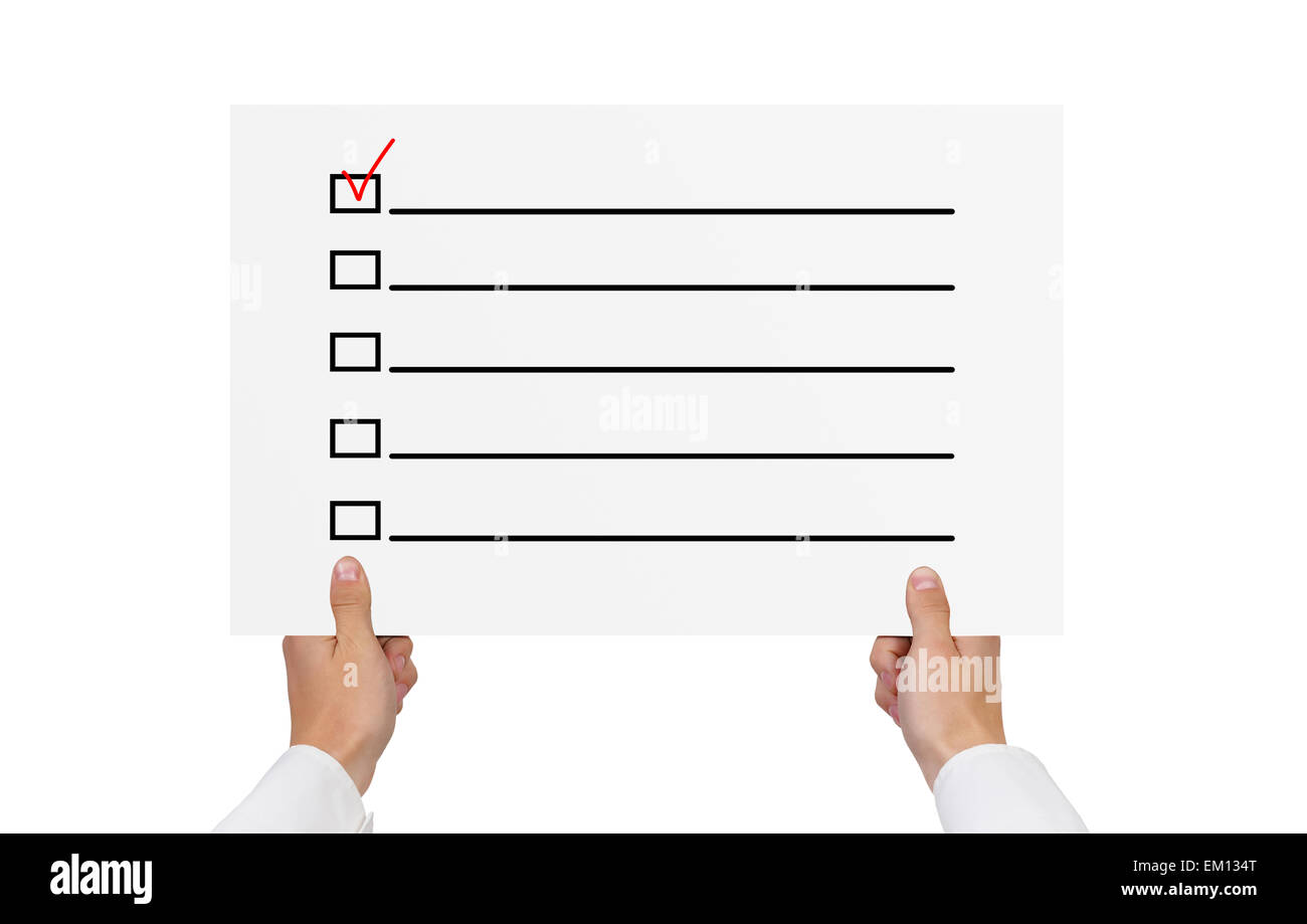 Hand check box hi-res stock photography and images - Alamy