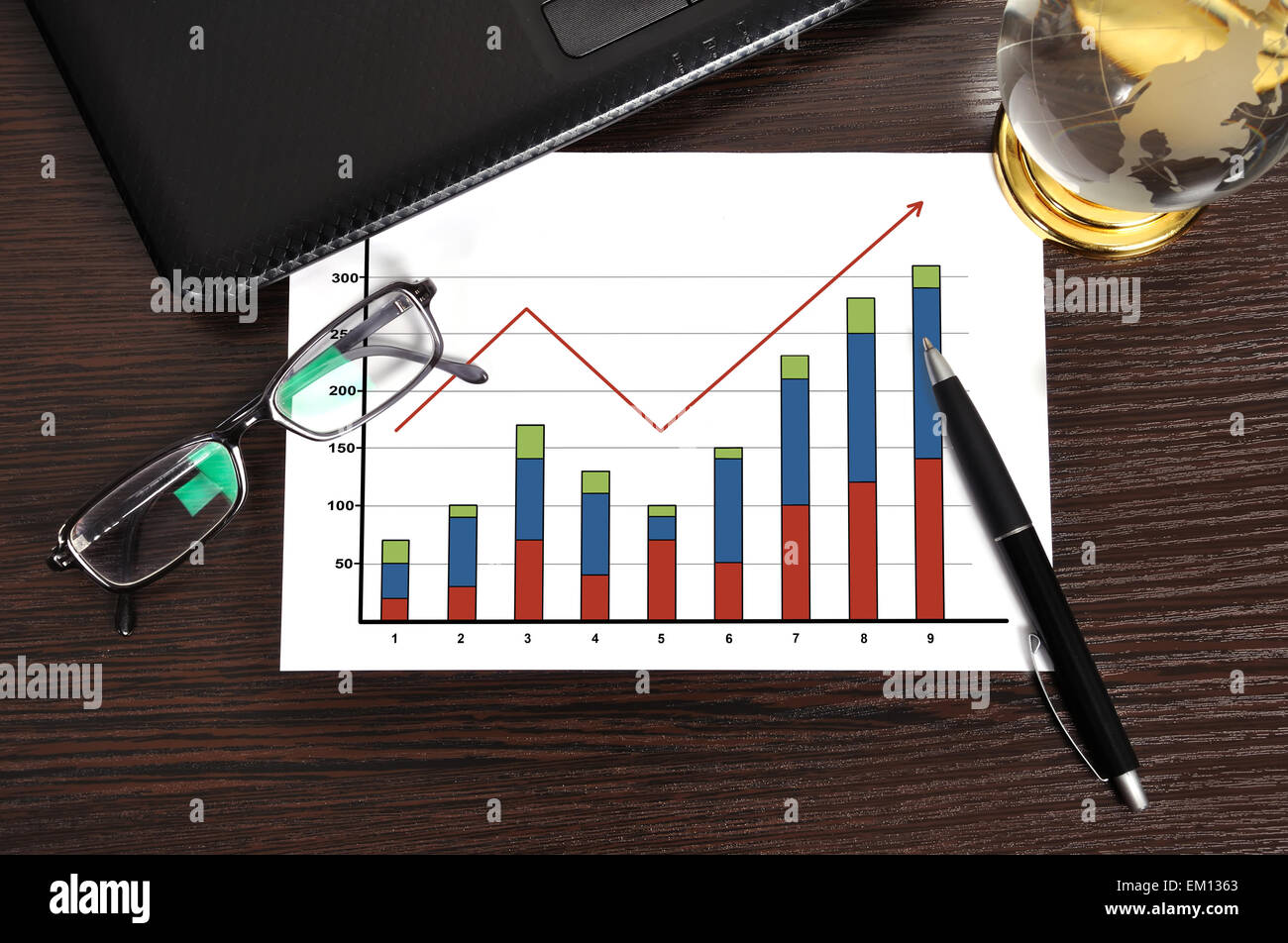 growth chart on paper Stock Photo - Alamy