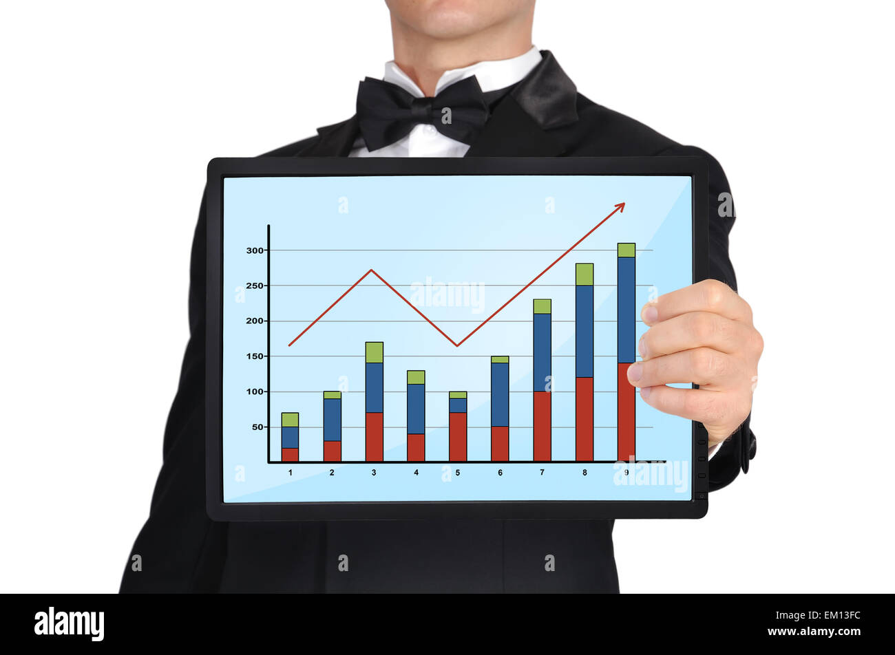 tablet with graph Stock Photo - Alamy