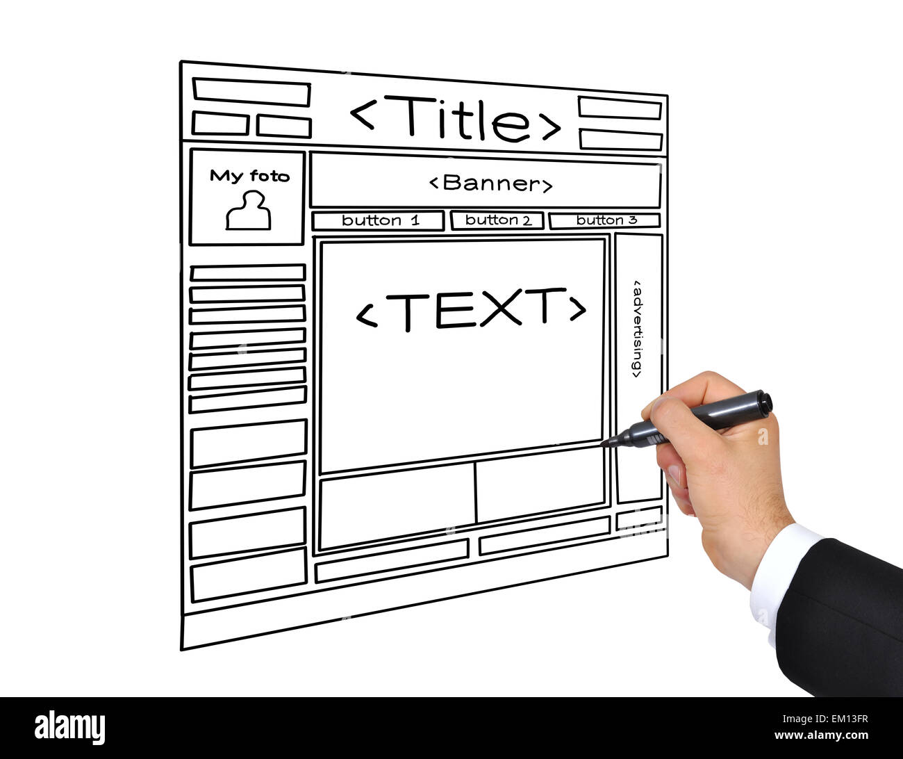 drawing web page Stock Photo - Alamy