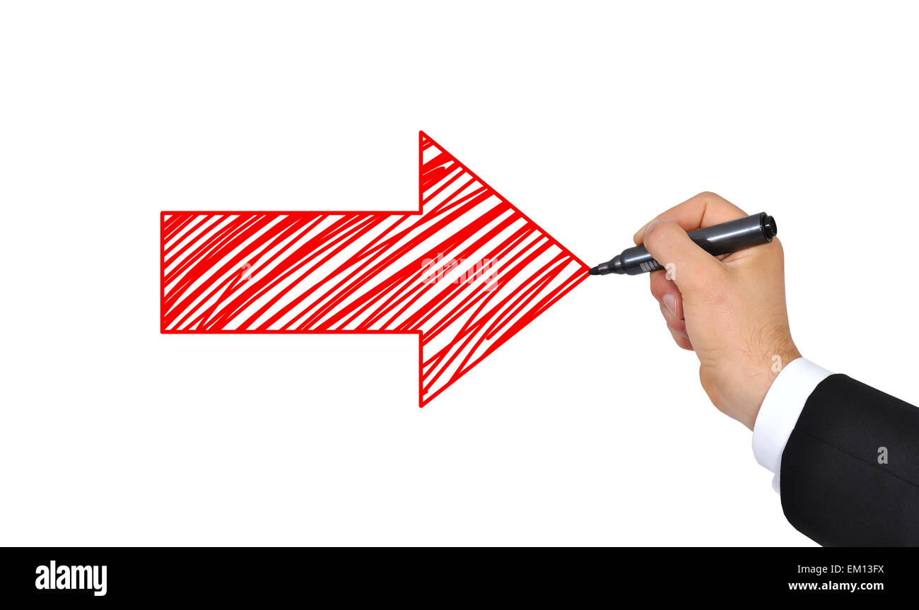 hand drawing arrow Stock Photo - Alamy