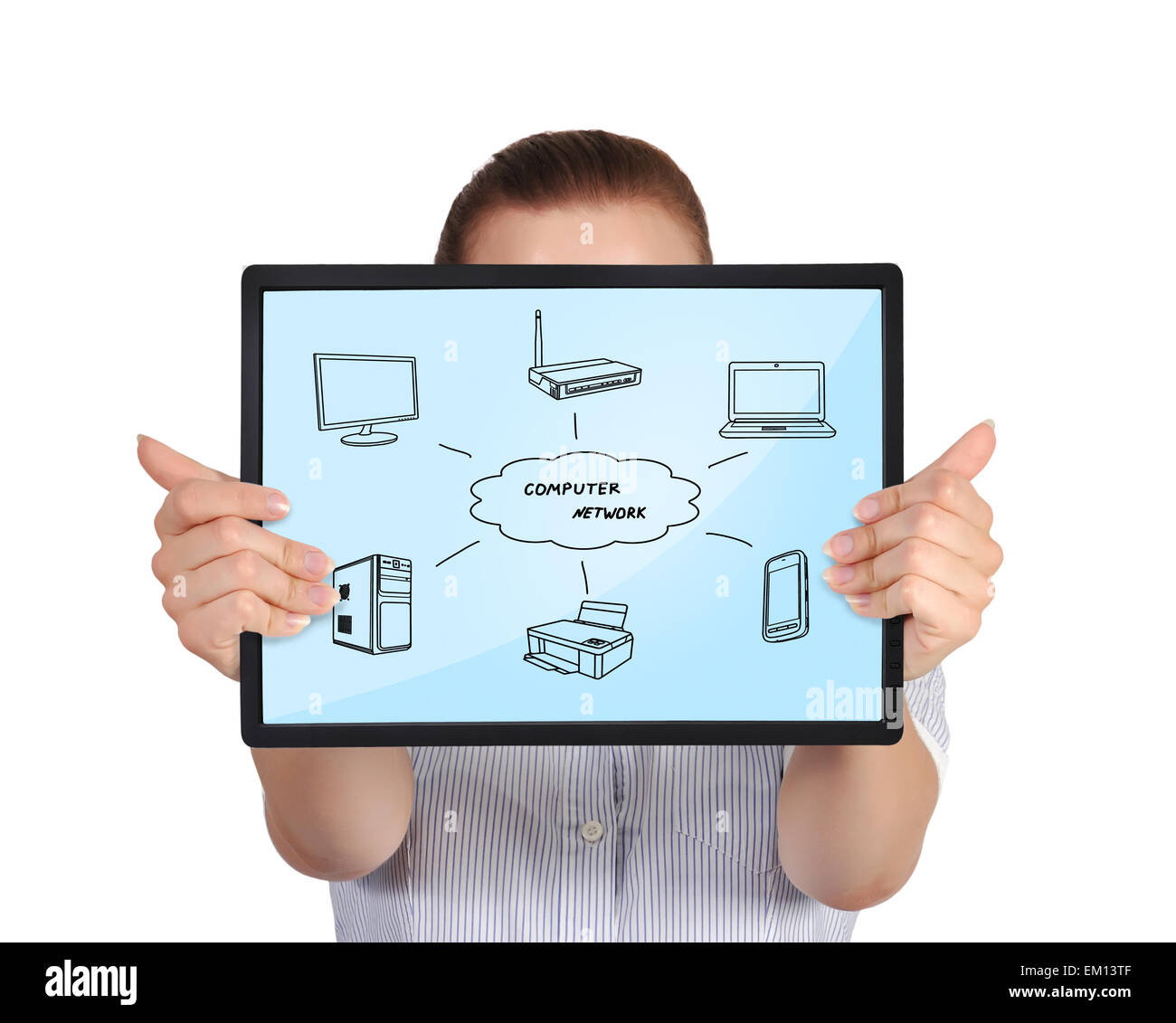 computer network scheme Stock Photo - Alamy