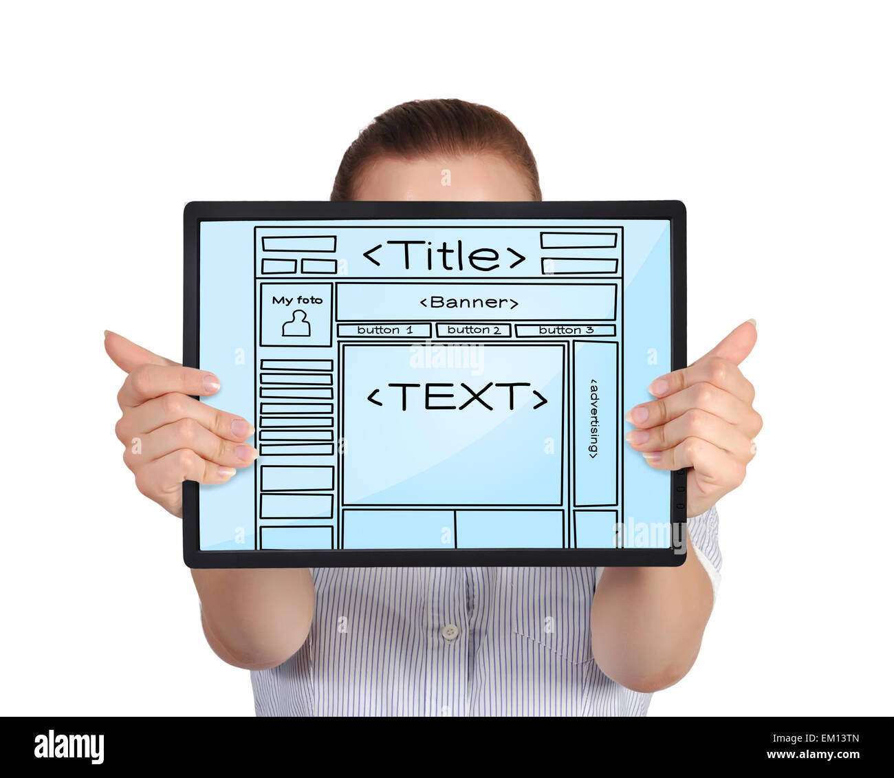 template web page Stock Photo - Alamy