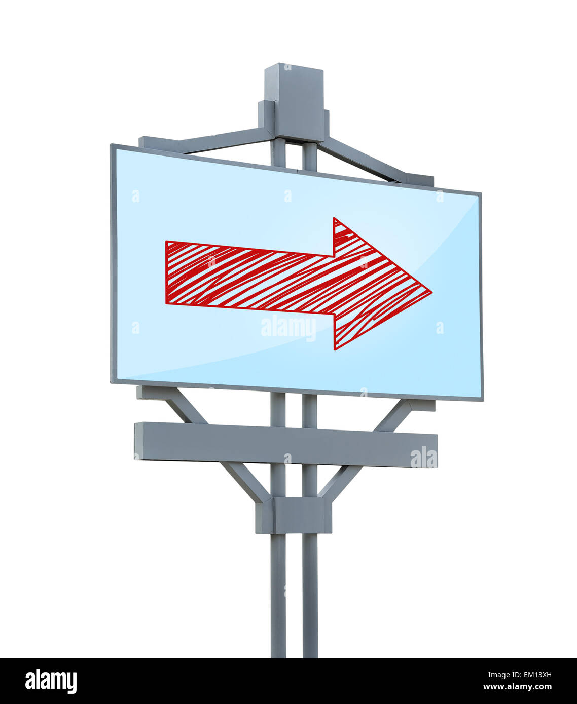 billboard with arrow Stock Photo - Alamy