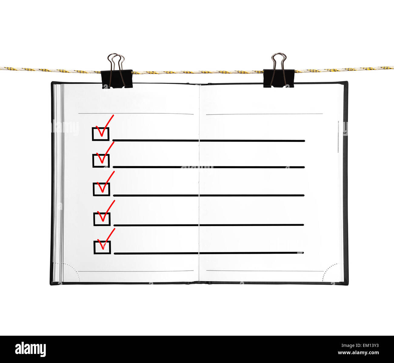 Open check book Cut Out Stock Images & Pictures - Alamy