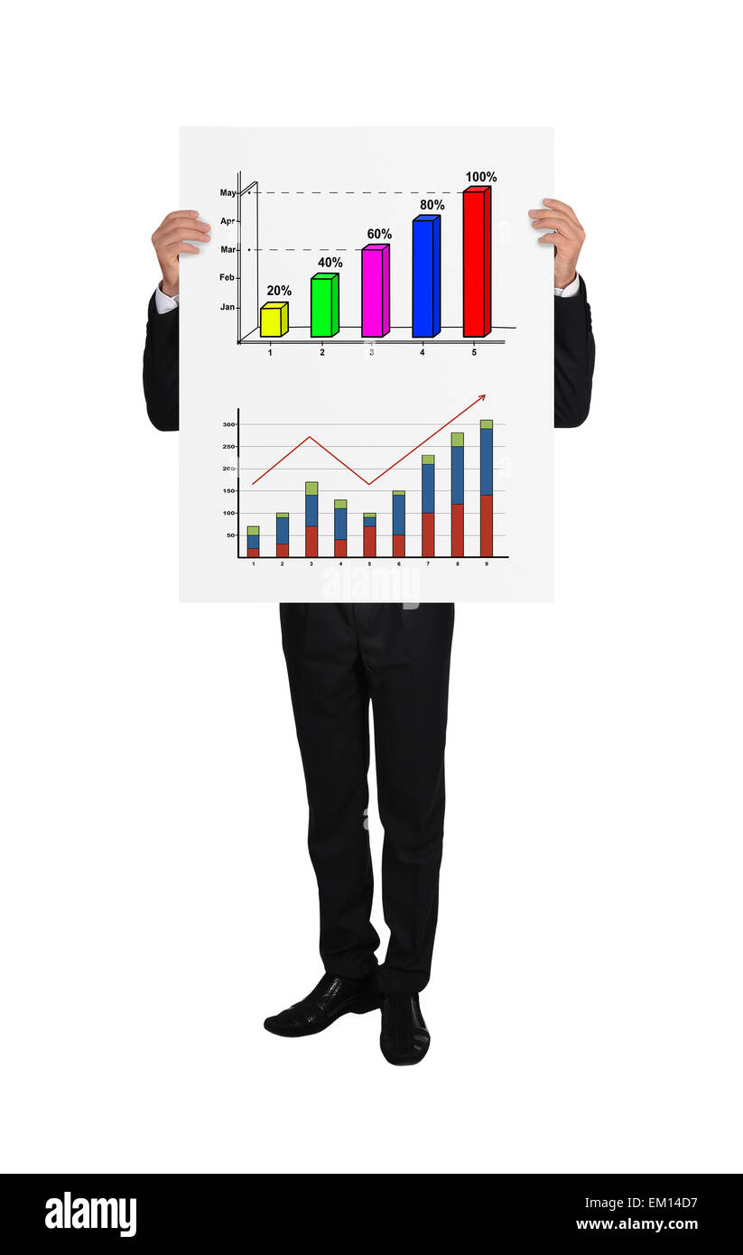 Two men with chart Cut Out Stock Images & Pictures - Alamy