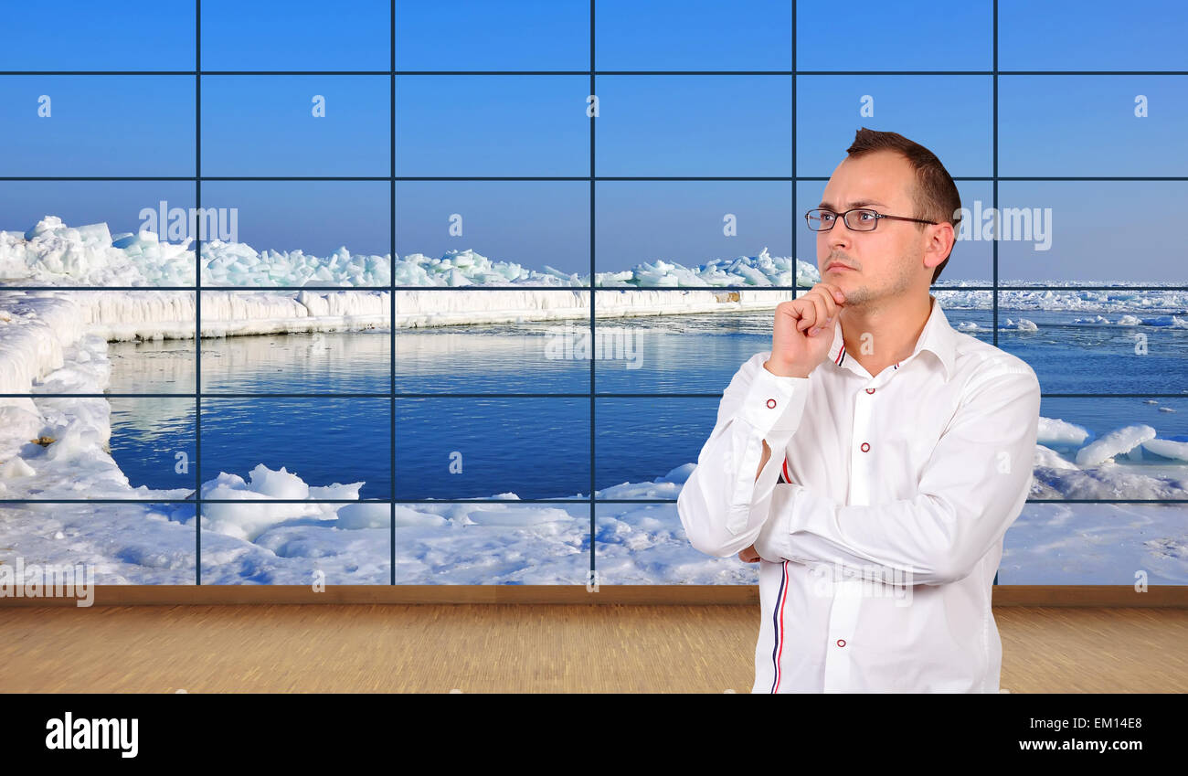 ocean on plasma panel Stock Photo - Alamy