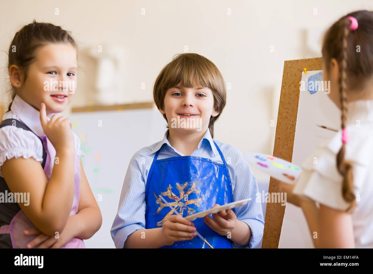 Children drawing and painting Stock Photo - Alamy