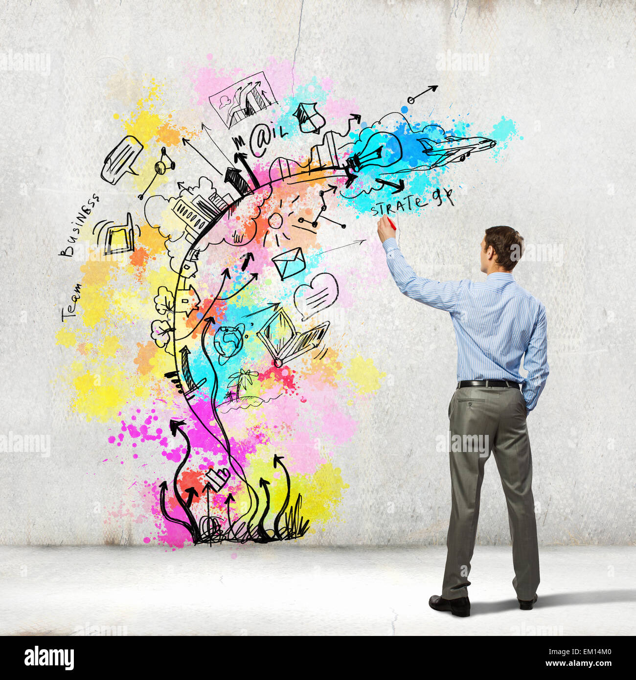 Back view of businessman Stock Photo - Alamy