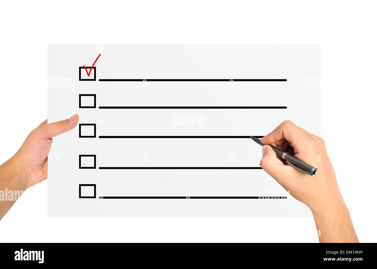 Hand drawing check box hi-res stock photography and images - Alamy