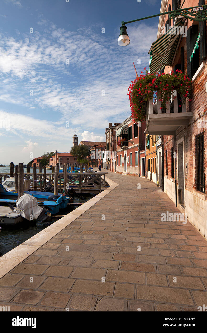 A Street Along The Water; Murano Italy Stock Photo - Alamy