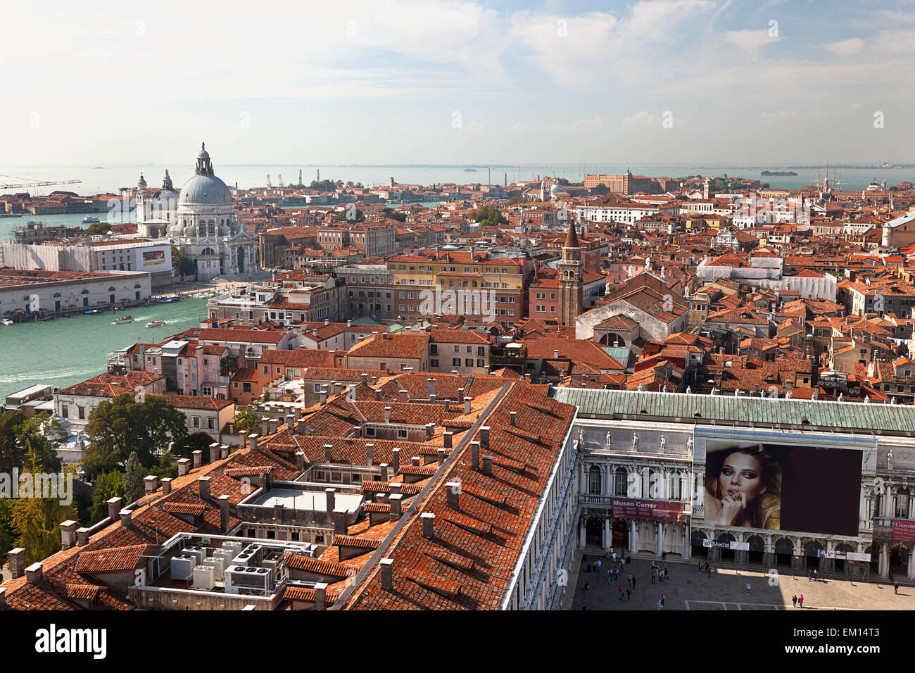 View Of St. Mark's Square From The Bell Tower; Venice Italy Stock Photo ...
