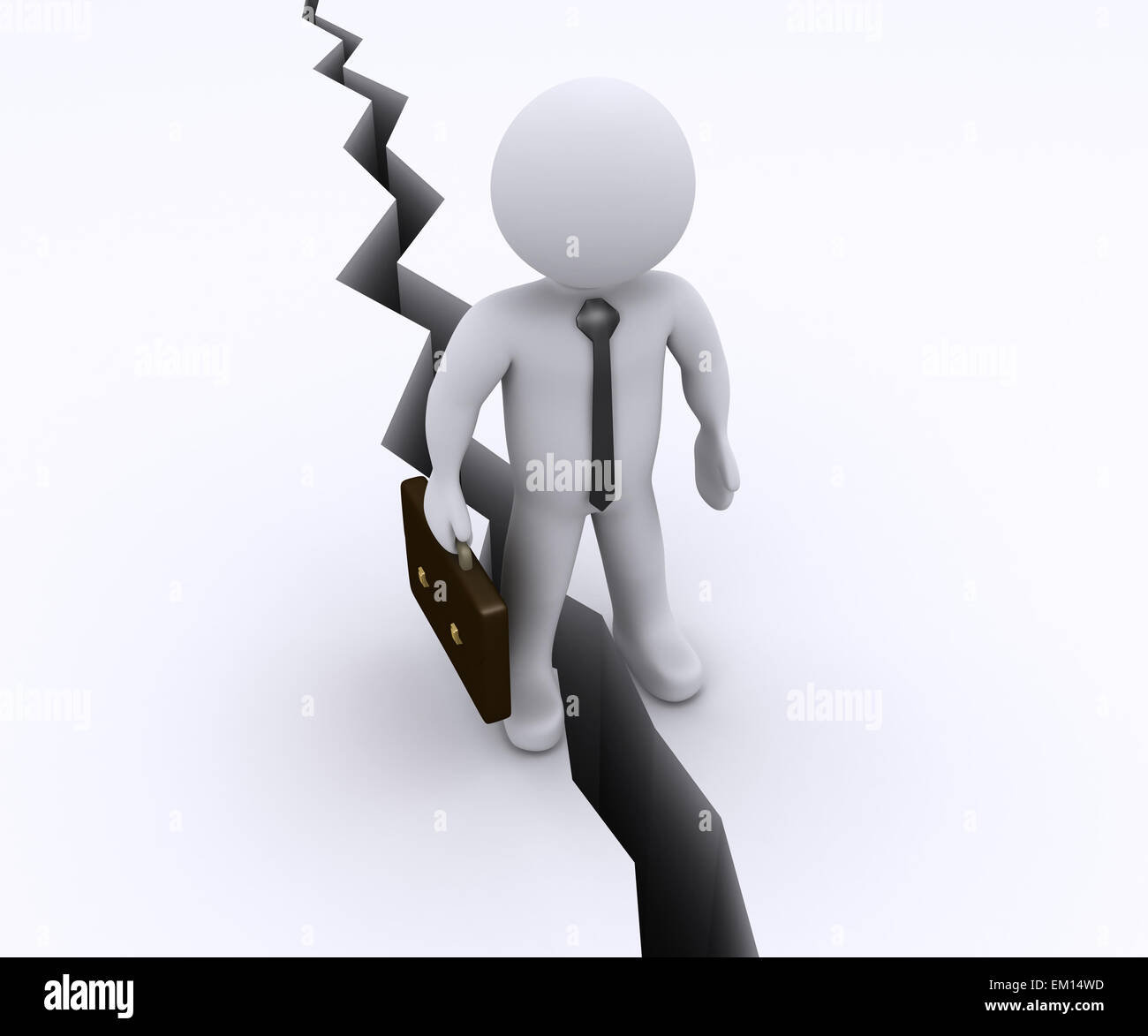 Businessman is in danger Stock Photo - Alamy