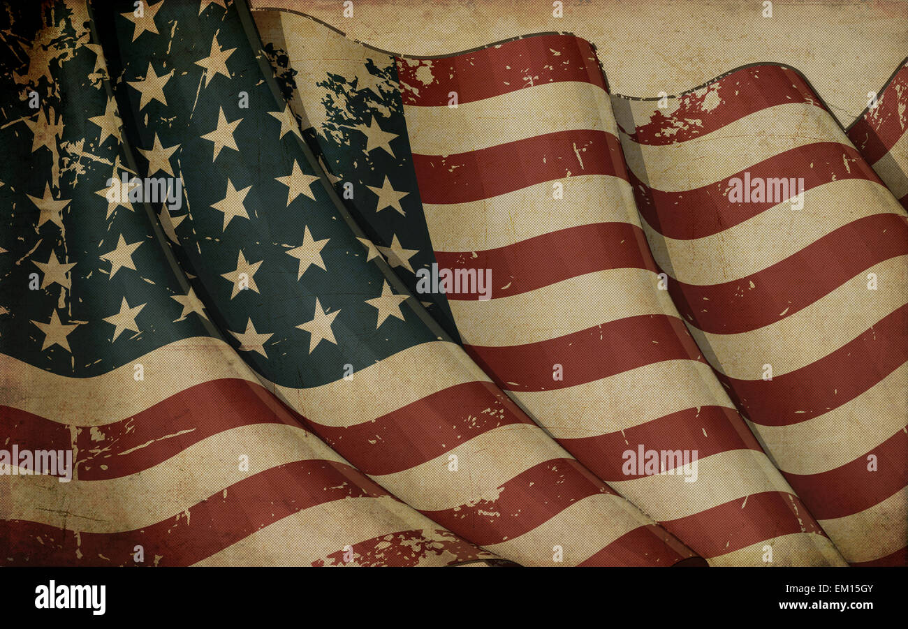 US Flag WWI-WWII (48 stars) Old Paper Stock Photo - Alamy