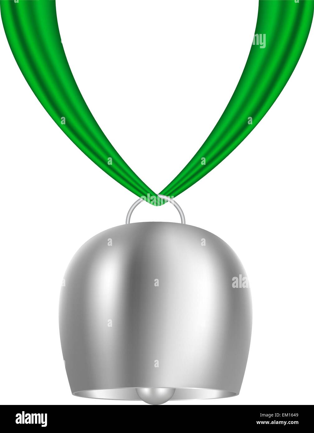 Cowbell hanging on green piece of cloth Stock Vector Image & Art - Alamy