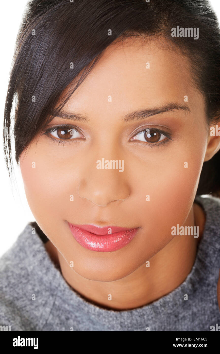 Beautiful young woman in casual clothes portrait Stock Photo - Alamy