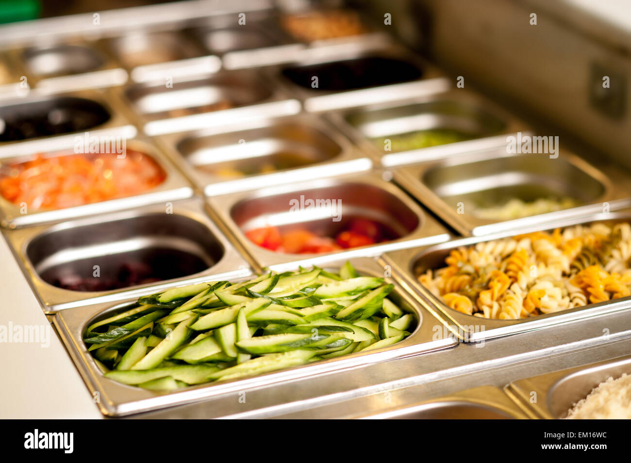 Delicious vegetarian food in trays Stock Photo - Alamy
