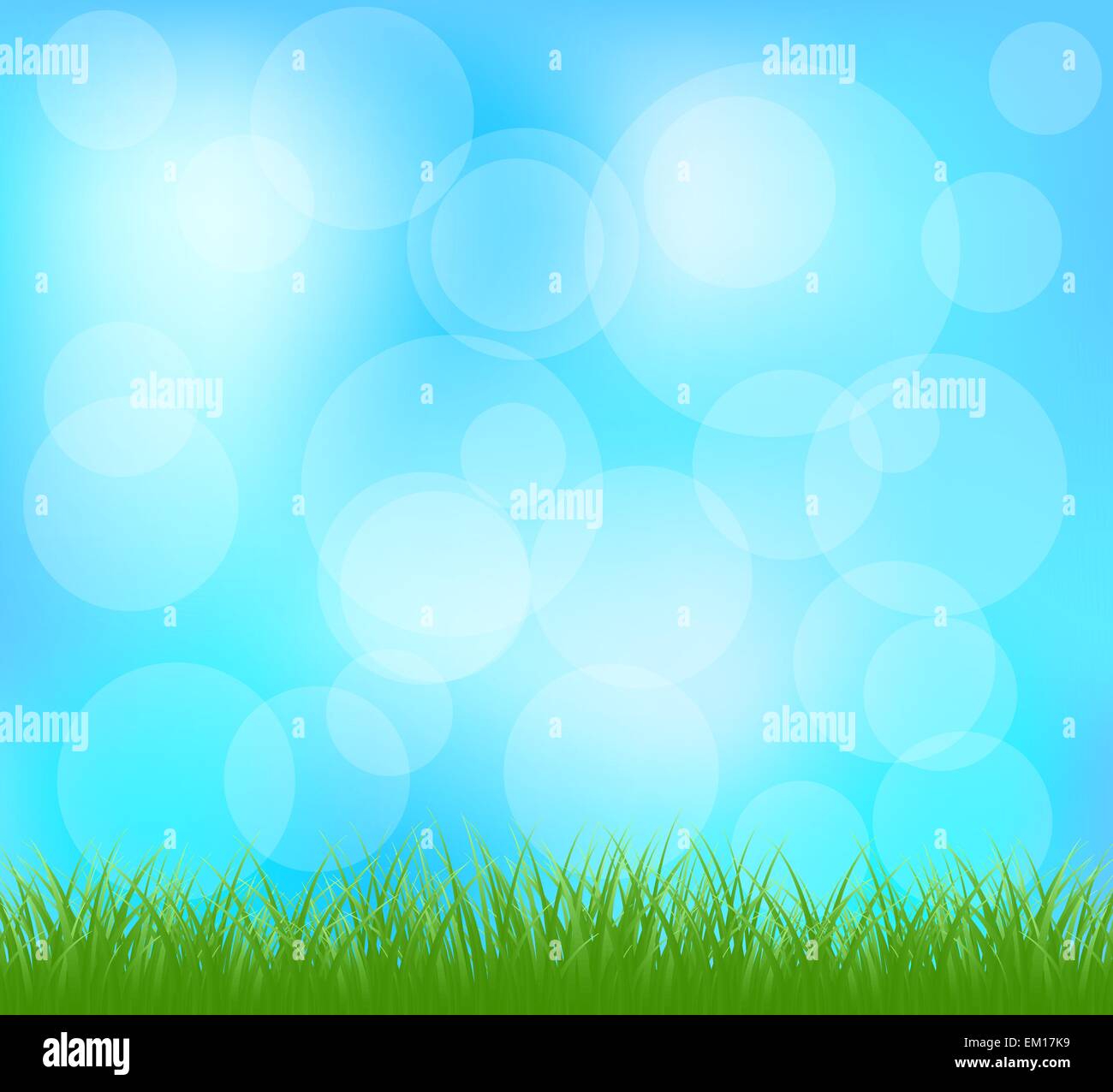 Natural green grass and blue background Stock Vector Image & Art - Alamy