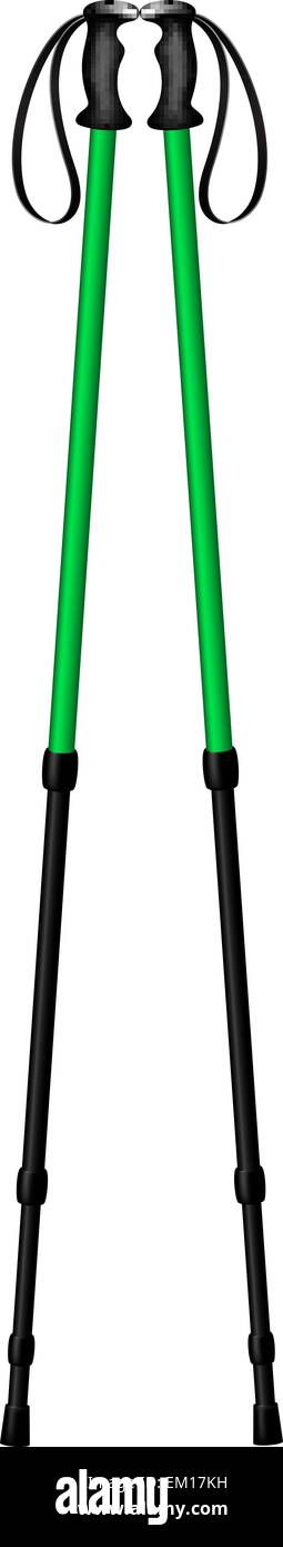 Hiking poles in green and black design Stock Vector Image & Art - Alamy