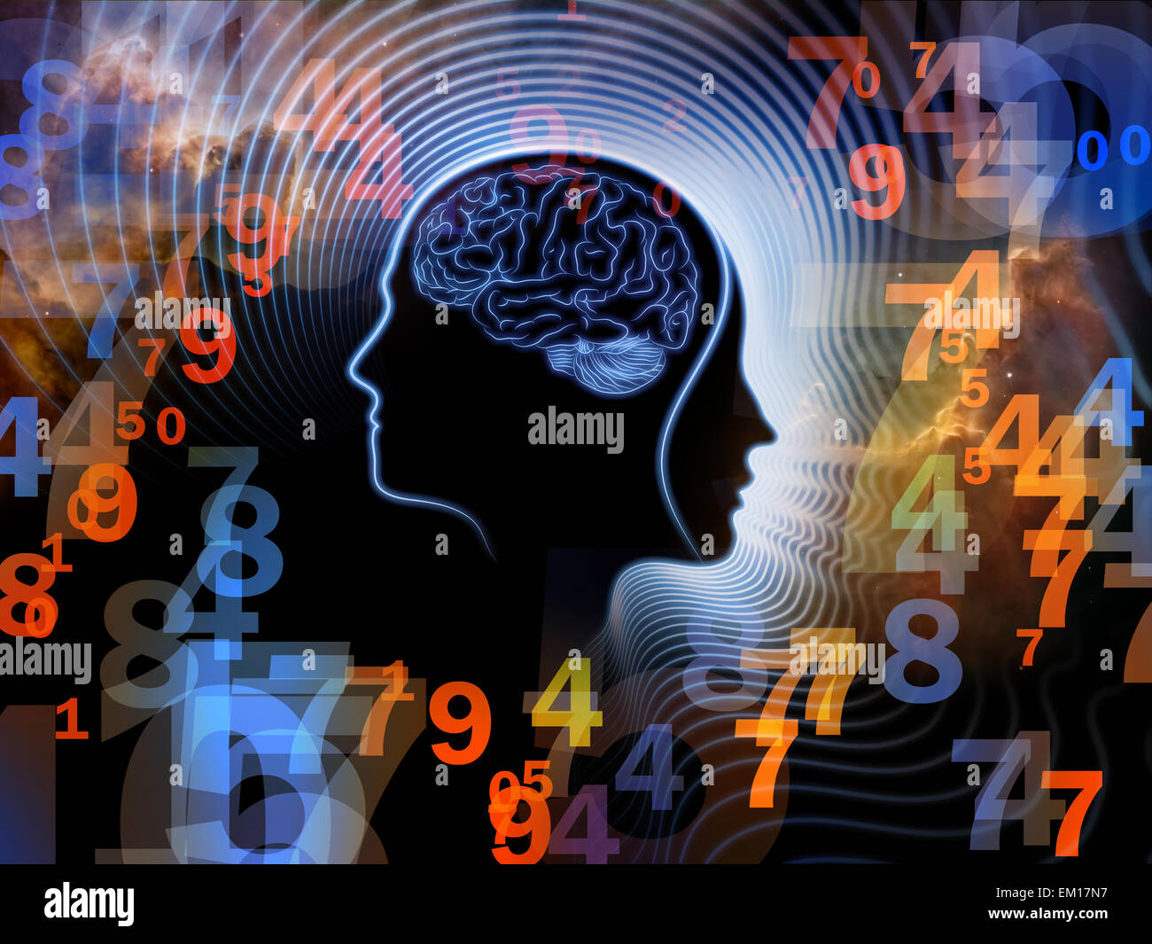 Numbers of Human Mind Stock Photo - Alamy