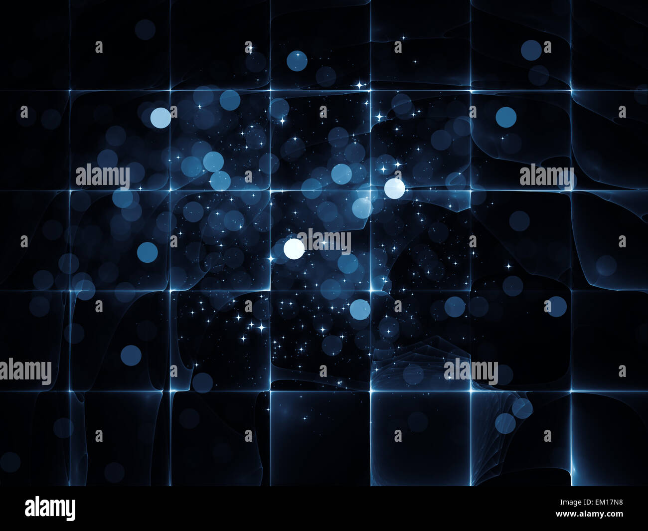 Advance of Particle Grid Stock Photo - Alamy