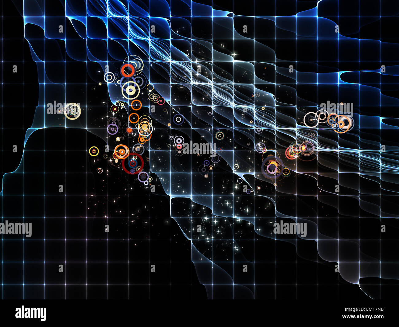 Metaphorical Particle Grid Stock Photo - Alamy