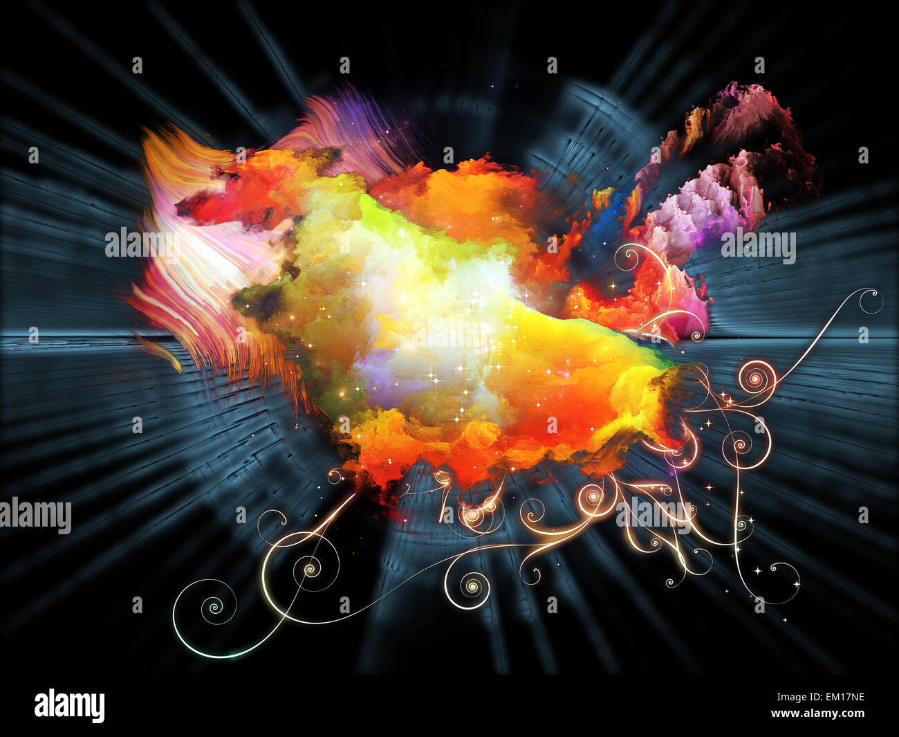 Shining Color Burst Stock Photo - Alamy