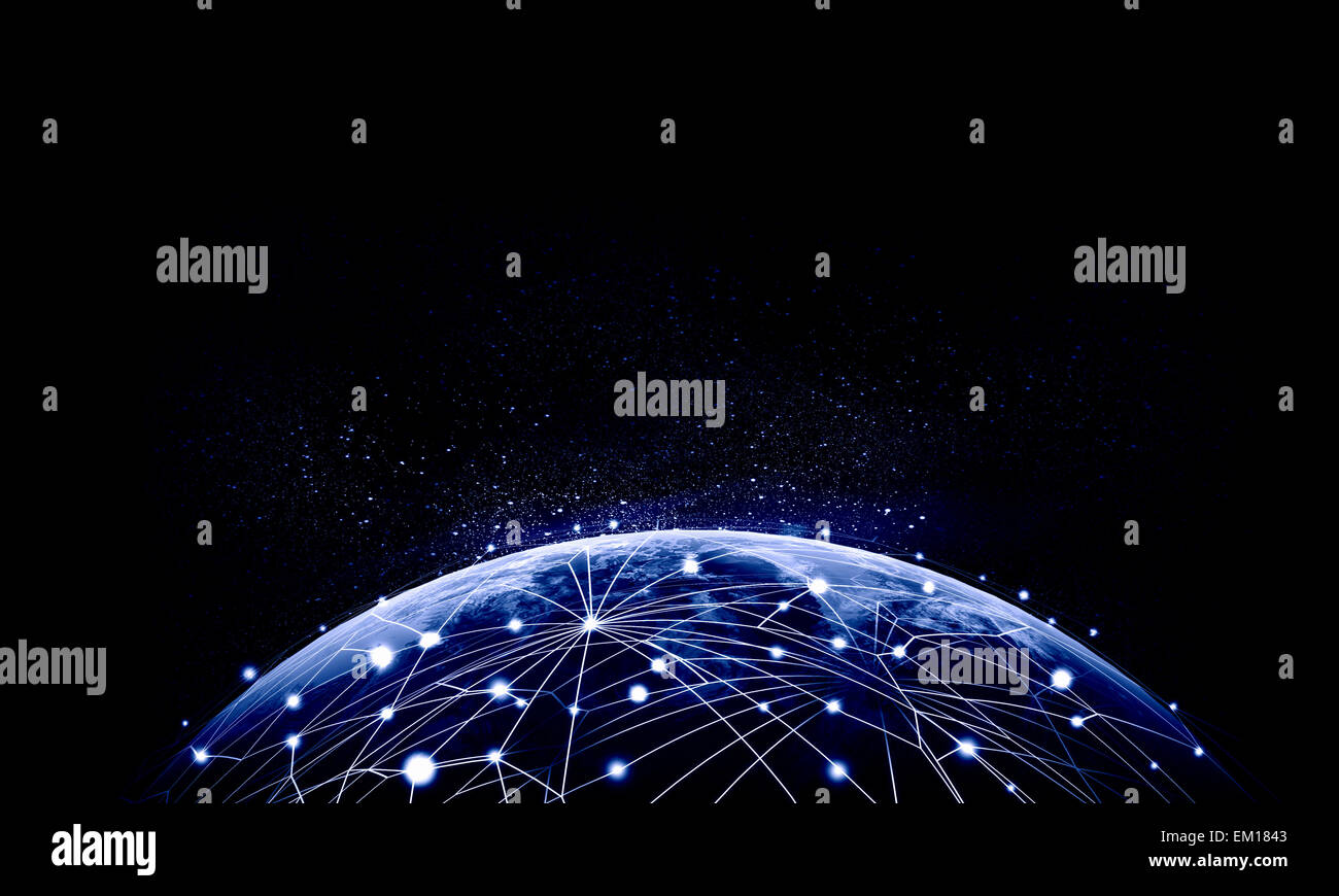 Blue image of globe Stock Photo - Alamy