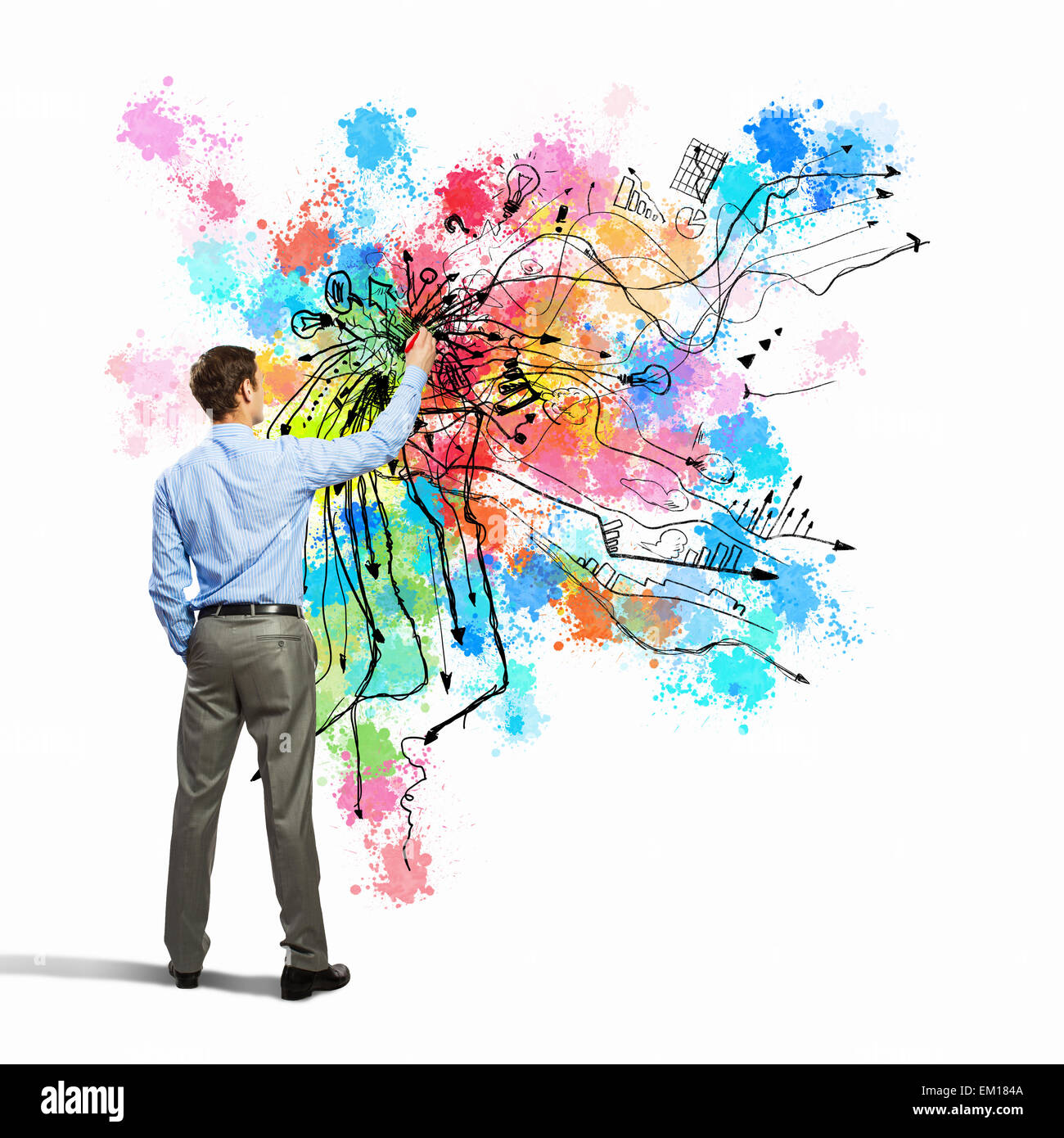 Back view of businessman Stock Photo - Alamy