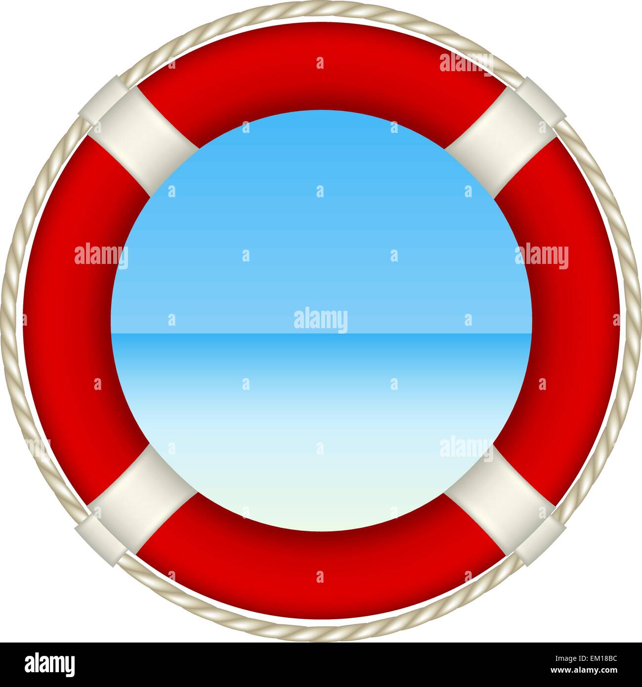 Red life buoy as beach concept Stock Vector Image & Art - Alamy