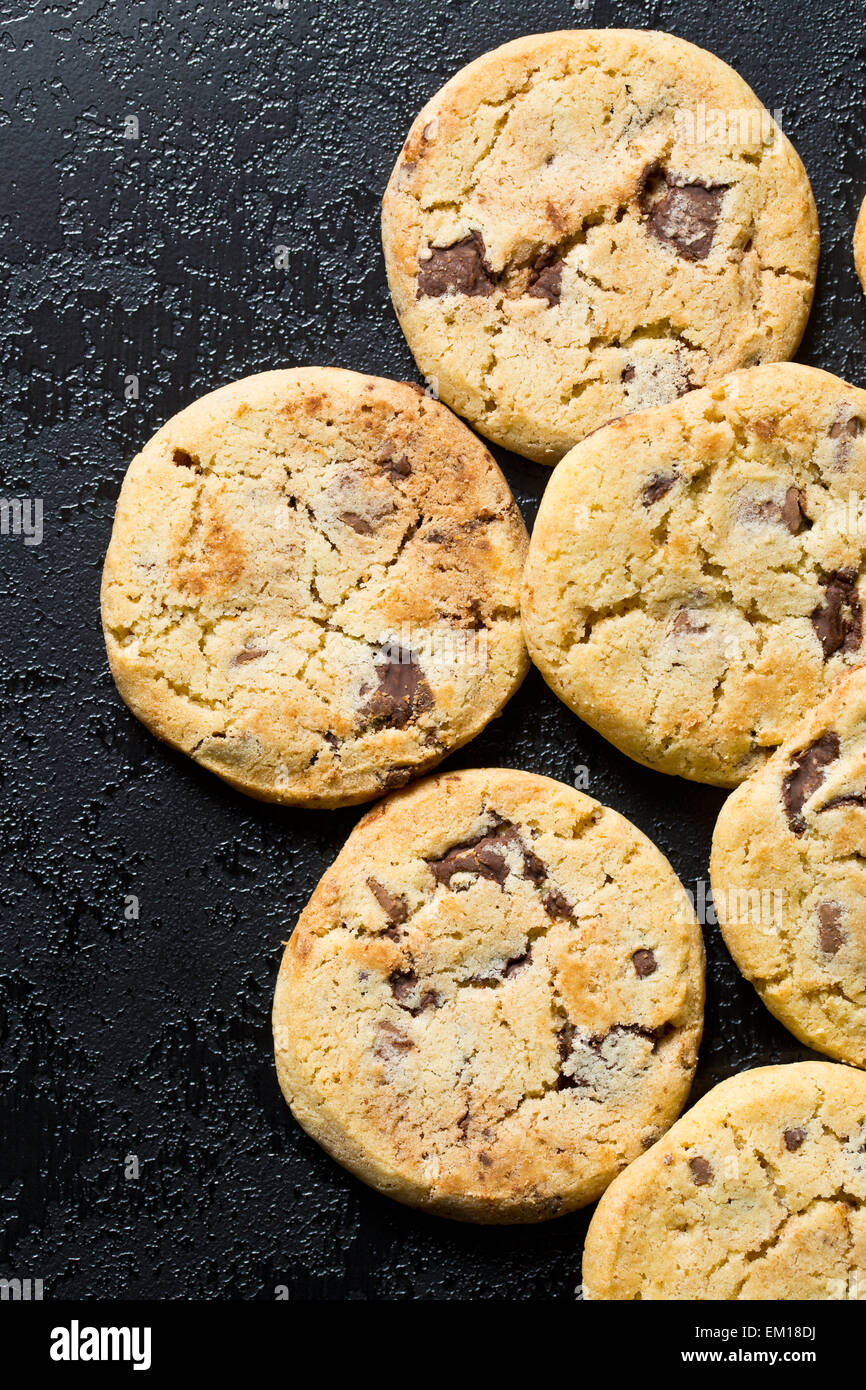 top view of chocolate cookies Stock Photo - Alamy