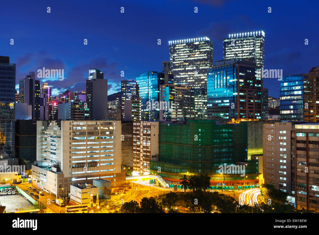 City at night Stock Photo - Alamy