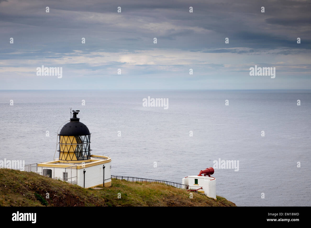 Lighthouse And Foghorn Along The Coast; St. Abb's Head Scottish Borders Scotland Stock Photo - Alamy