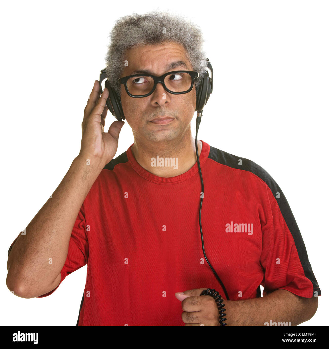 Curious Man Listening Stock Photo - Alamy