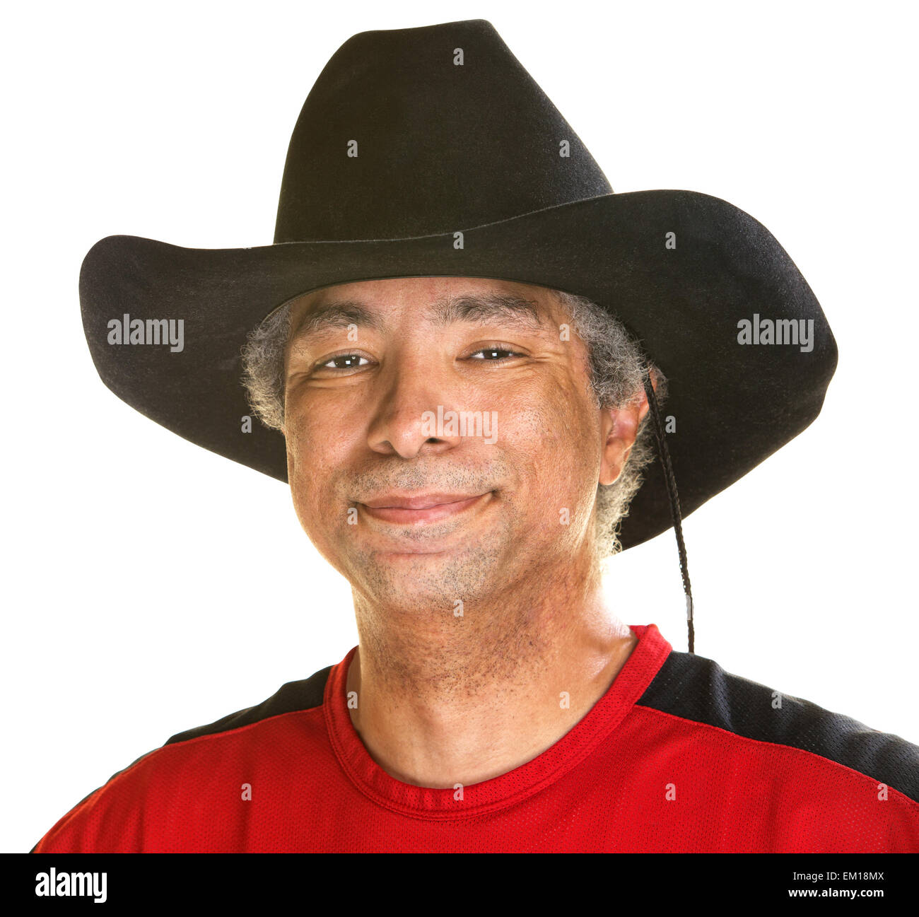 Man in cowboy hat white background hi-res stock photography and images ...