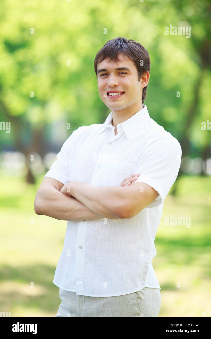 Young man outdoor Stock Photo - Alamy
