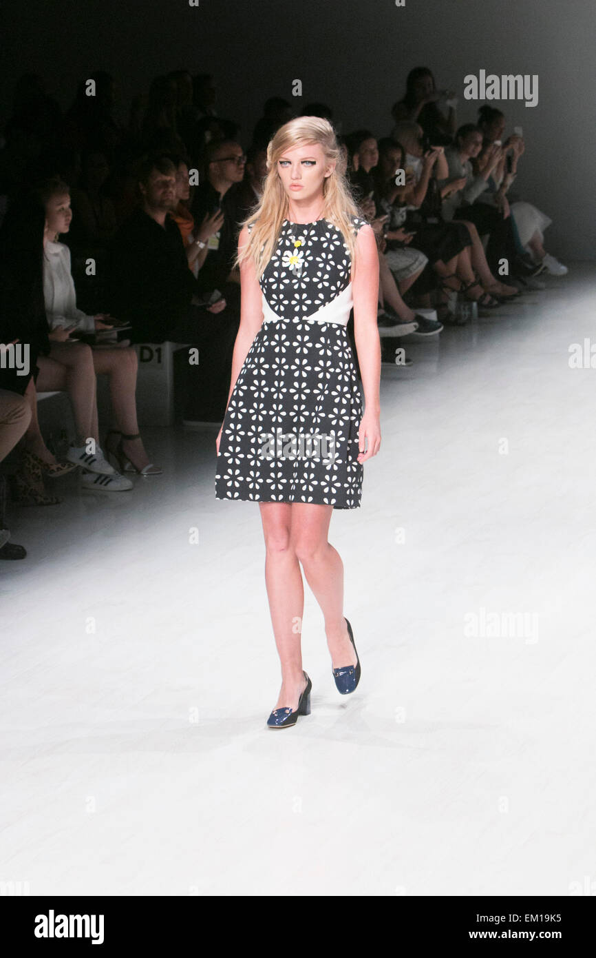 Sydney, Australia. 15th Apr, 2015. Model on the catwalk to showcase designs from Wang Yutao at ...