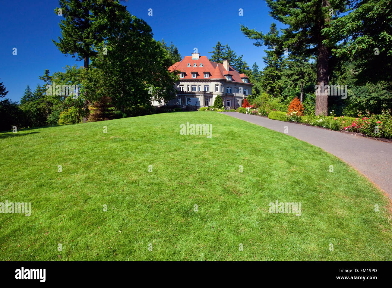 Pittock Mansion; Portland Oregon United States Of America Stock Photo ...