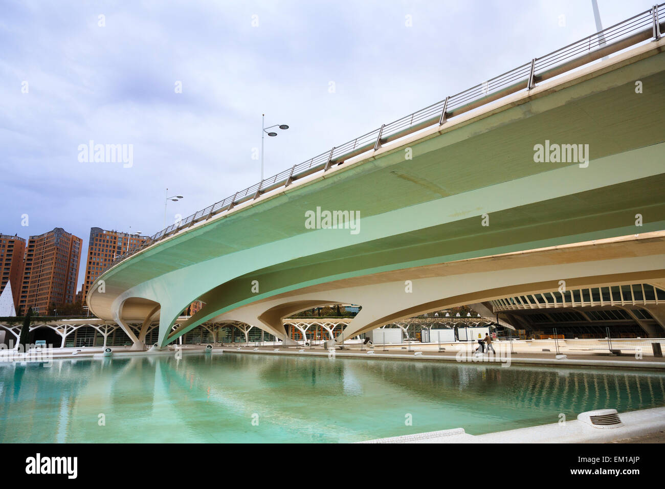 Under the modern architecture bridge Pont de Montolivet in the City of ...