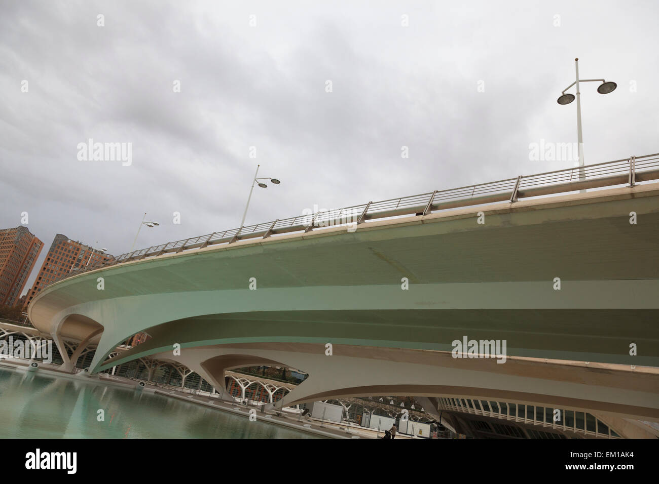Under the modern architecture bridge Pont de Montolivet in the City of ...