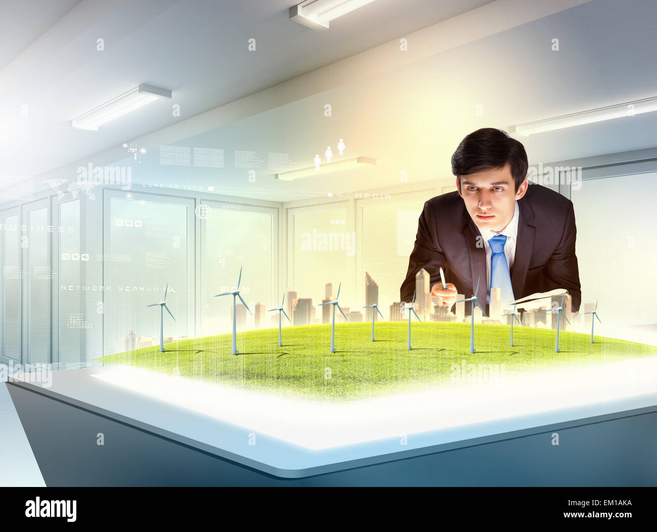 Environmental problems and high-tech innovations Stock Photo - Alamy