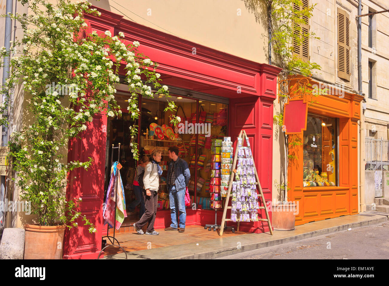 France, Arles, colorful shops Stock Photo - Alamy