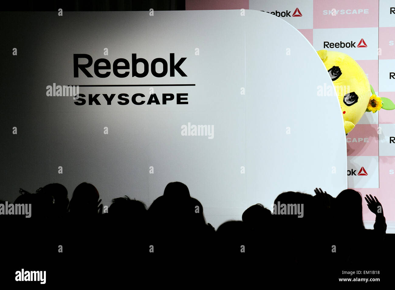 Tokyo, Japan. 15th April, 2015. Japanese mascot character Funassyi ...