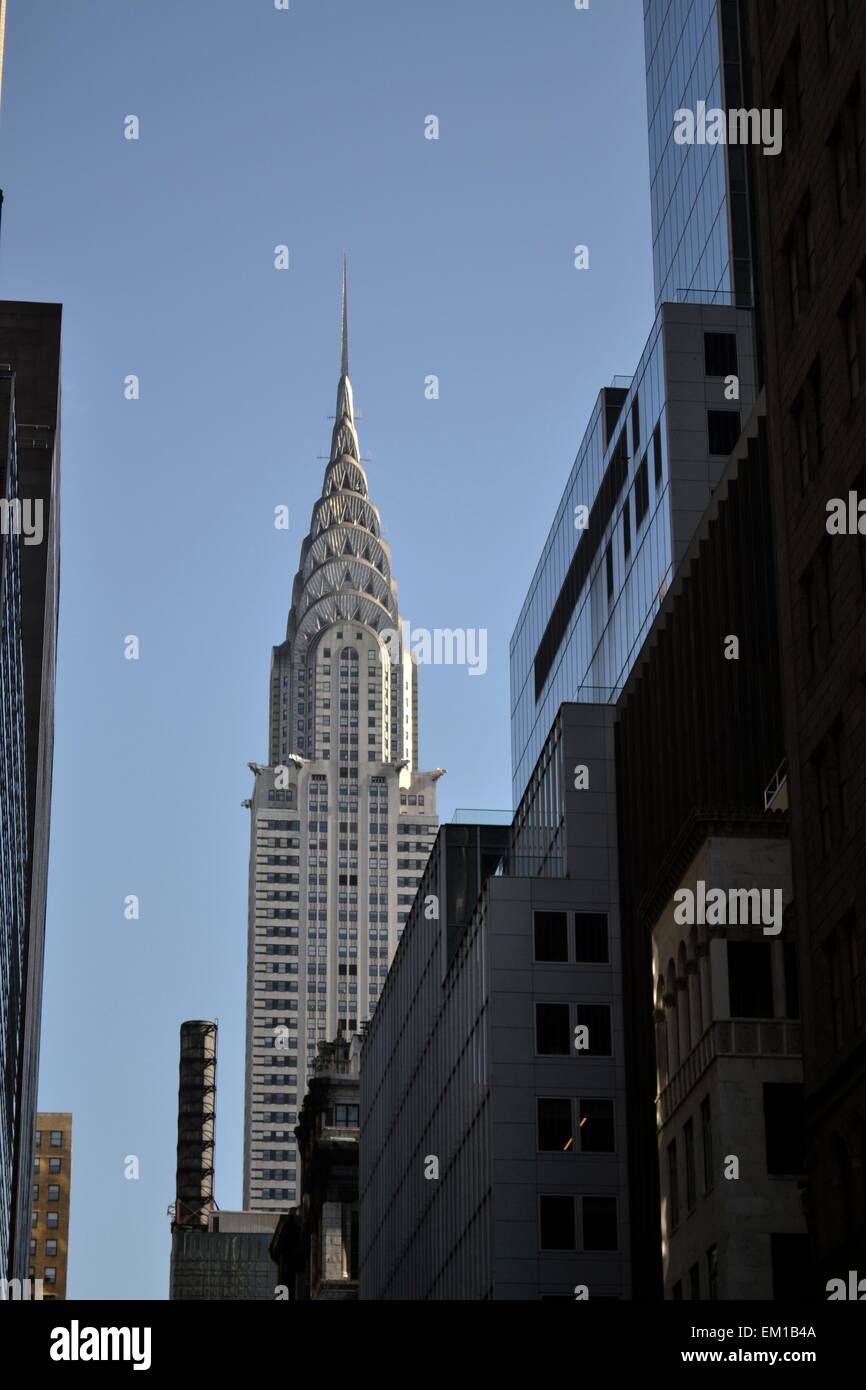 The emblematic Chrysler building of Manhattan built in the 1928 Stock ...