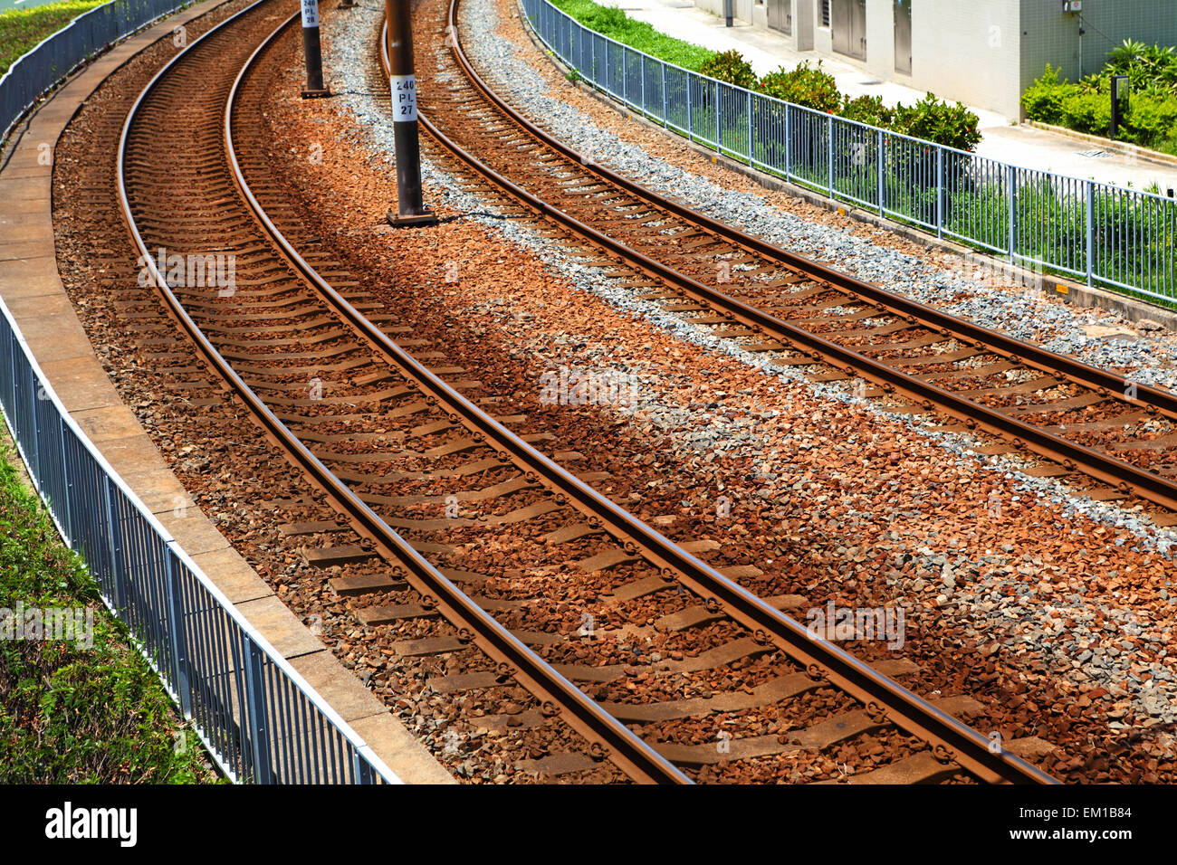 Line of railway Stock Photo - Alamy